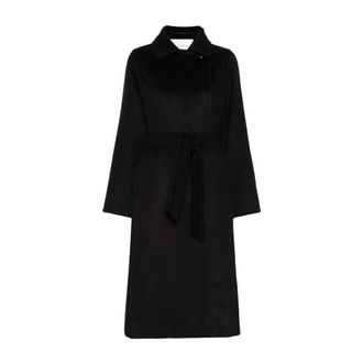 Max Mara Schwarzer Mantel f&uuml;r Frauen Eleganter Stil - - Coats - Damen - Schwarzk - S