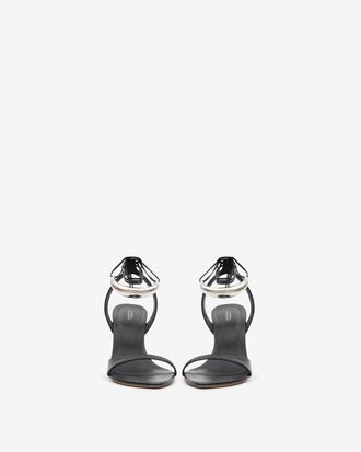 Isabel Marant Sandales Alziry - Femme - Noir Et Argent&eacute; - Taille36 - Isabel Marant