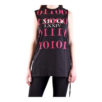 Alexander McQueen &Auml;rmelloses Top mit MCQ-Logo - - Tops - Damen - Schwarzk - M