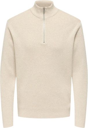 Only & Sons Strickpullover mit Stehkragen und Rei&szlig;verschluss