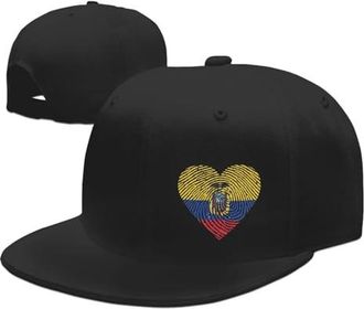 Generic Coeur Drapeau De L&Eacute;quateur Femme Homme Casquette Hip Hop Mode Chapeaux Pare-Soleil Protection Solaire Casquette De Baseball pour Sport Trucker Adulte