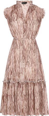 Faina Kleid Damen Braun Mehrfarbig