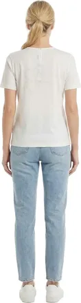 Dolce & Gabbana Womens White Silk T-Shirt