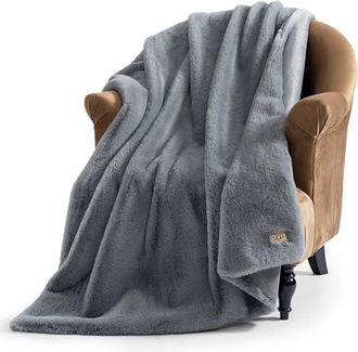 UGG Euphoria 11069 Euphoria Pl&uuml;sch-Kunstfell, wendbarer &Uuml;berwurf, gem&uuml;tlich, flauschig, f&uuml;r Couch, Bett, Hotel, luxuri&ouml;s, maschinenwaschbar, Heimdekoratio