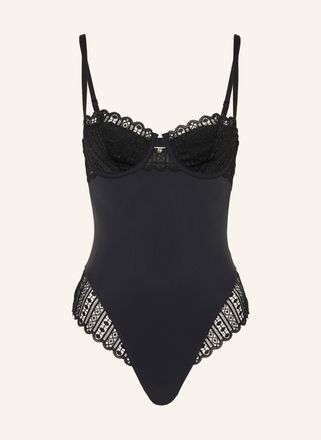 HUGO BOSS String-Body Guipure Mit Cut-Out schwarz