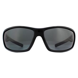 Polaroid Sport Wrap Mens Schwarz Grau Polarisierte Sonnenbrille