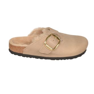 Birkenstock Femme, Chaussures, Brun, Taille: 38 EU Boston Big Buckle Shearling