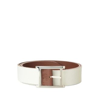 Orciani Ceinture en cuir r&eacute;versible avec boucle en palladium - Homme - Accessoires - Blanc - Taille: 110 CM
