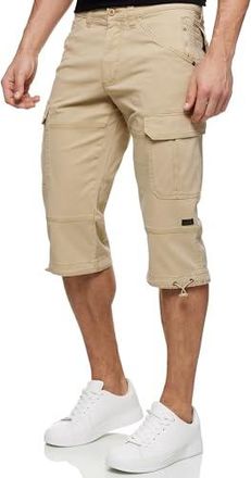 Indicode Hommes INStevie Cargo Shorts | Pantalon Court Cargo 3/4 avec 6 Poches Cornstalk L