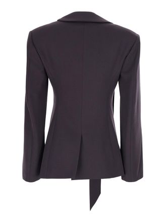 The Attico Womens Jacket Brown Wool Blazers