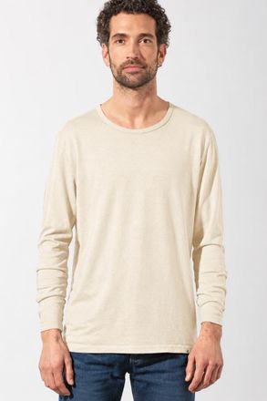 Hempage Hempage Herren vegan Langarmshirt Classic Gobi Beige