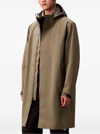 Calvin Klein manteau boutonné 3-en-1 à capuche - Marron