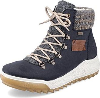 Rieker Femme Bottines Y4730, Dame Bottines &agrave; Lacets,Hydrofuge,riekerTEX,Bottes,Chukka Boot,Bottes Courtes,Bottes &agrave; Lacets,Bleu (Blau / 14),42 EU / 8 UK