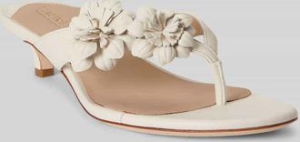 Lauren Ralph Lauren Zehentrenner aus echtem Leder mit Kitten Heel