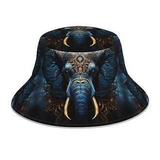 Generic Chapeau De Godet Impression &Eacute;l&eacute;phant Inqui&eacute;tant Dr&ocirc;le Seau Chapeau &Eacute;t&eacute; Mode Bonnet Soleil, pour Chasse, Sports, La Randonn&eacute;e, 56-58cm