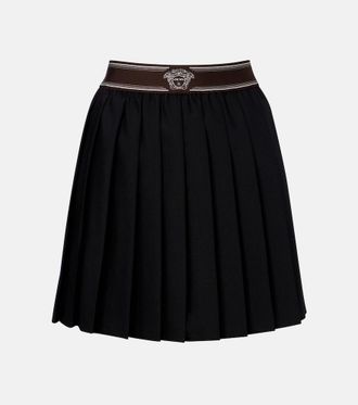 Versace Mini-jupe en laine et mohair