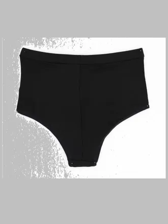 Maison Margiela High-Waist Ribbed Slip - Black