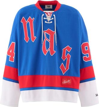 Saint Mxxxxxx x NaS sweat à patch logo - Bleu