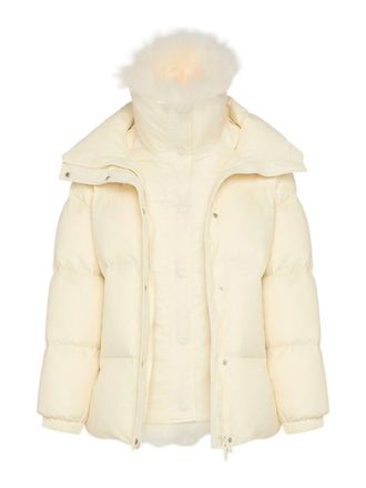 Yves Salomon Blouson Rembourr&eacute; - Vert Fonc&eacute;
