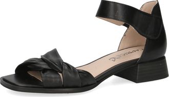 Caprice Damen Sandalen mit Absatz aus Leder mit Riemchen, Schwarz (Black Nappa), 39 EU