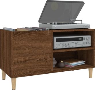 Generic Plattenschrank, Schallplattenschrank mit viel Stauraum, Plattenspieler Schrank f&uuml;r Wohnzimmer, LP Schrank, Schallplattenst&auml;nder, (84,5 x 38 x 48 cm)