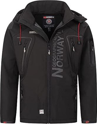 Geographical Norway Veste dextérieur softshell pour homme - Fonctionnelle et déperlante - Avec capuche Urbandreamz, M