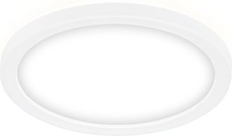 Briloner LED Deckenlampe mit indirektem Licht, flach, neutralweiße Lichtfarbe, Lampe, Deckenleuchte, Wohnzimmerlampe, LED Panel, Küchenlampe, Deckenbeleuchtung