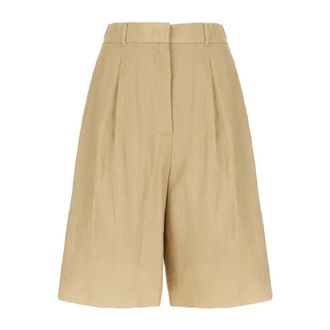 Max Mara Bermuda-Shorts aus Leinen - - Shorts - Damen - Beige - S