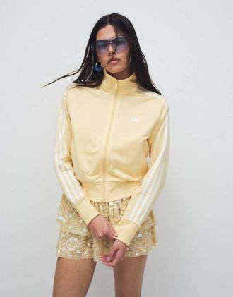 adidas Originals Firebird klassisches Tracktop in Gelb und Wei&szlig;