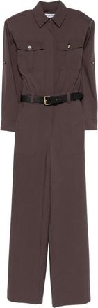 Self Portrait Jumpsuit mit G&uuml;rteltasche - Braun