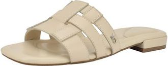 Calvin Klein Sandales plates Tessie pour femme, Cuir ivoire 150, 7.5