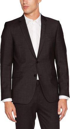 Strellson Premium Herren Anzugjacke 11 Allen 10003959, Schwarz (Charcoal 019), 106 (Herstellergröße:106)