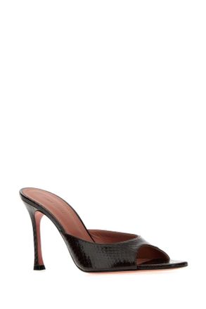 Amina Muaddi Alexa Slipper 95 Mule - Black