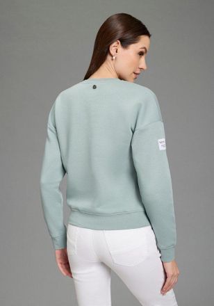Bruno Banani Sweatshirt mit Rundhalsausschnitt und platzierten Weblabels
