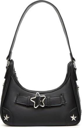 Generic Kexpery Star Rivet Buckle Sac Hobo Croissant Couleur Unie Petit Sac de Voyage Sacoche Porte-Monnaie pour Femmes