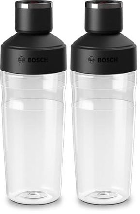 Bosch Vakuum ToGo-Flasche MMZV0BT1, Zubeh&ouml;r f&uuml;r Standmixer VitaPower Serie 8, Tritan, BPA-frei, bruchsicher, geruchsneutral, geschmacksneutral, 500 ml, sp&uuml;l