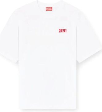 Diesel Homme, Tops, Blanc, Taille: XS T-Boxt-Bisk T-shirt