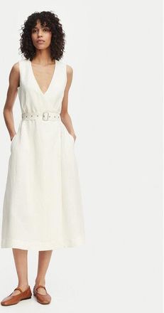 Tommy Hilfiger Sommerkleid WW0WW48951 Wei&szlig; Regular Fit