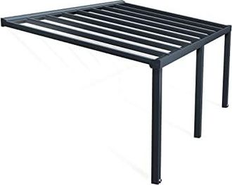 Palram Canopia by Palram Terrassen&uuml;berdachung Alu Stockholm 3.4X5.9 Polycarbonat Hohlkammerplatten Pergola 588 x 341 cm Grau zur &Uuml;berdachung ihrer Terrasse