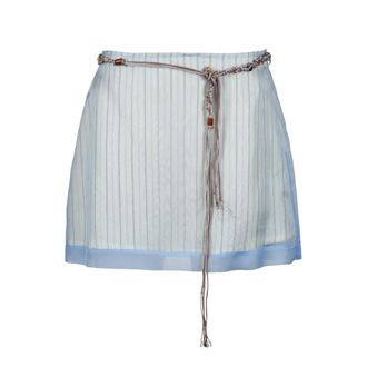 Alysi Seidenmischung Viskose Modetop - - Skirts - Damen - Blau - S