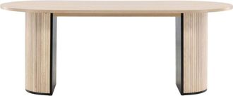 Venture Design Venture Home - Table à manger 8 personnes ovale en bois - Bois clair - Bianca