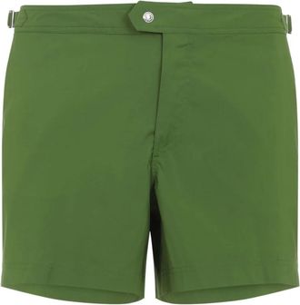 Tom Ford Homme, Maillots de bain, Vert, Taille: 2XL Nylon Swim Short