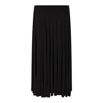 Norma Kamali Ausgestellter Midi-Rock in Flie&szlig;ender Optik - - Skirts - Damen - Schwarzk - S