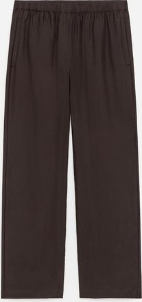 Arket Hose Aus Seidentwill -Braun