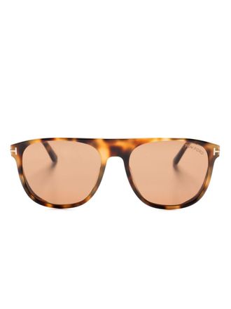 Tom Ford Eyewear lunettes de soleil Lionel dinspiration wayfarer - Marron