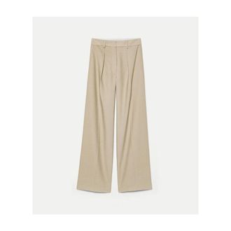 Forte_Forte Femme, Pantalons, Beige, Taille: 38 FR Pantalone Vita Alta Grain de Poudre