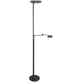 Steinhauer Stehlampe - Turound - schwarz - glas metall - - Steinhauer