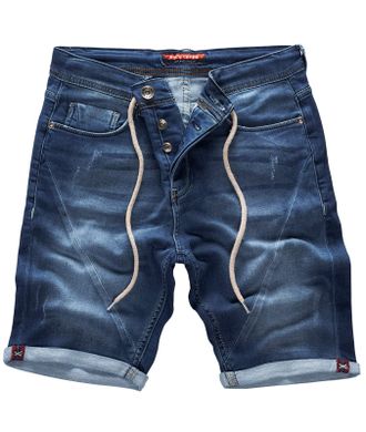 Rock Creek Herren Sweat Shorts Jeansshorts Denim Short Kurze Hose Herrenshorts Sommer Sweatshort Stretch Bermudas Dunkelblau RC-2200 Harbour Blue W30