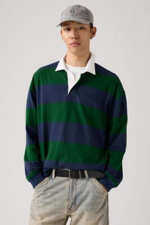 Levi's Hudson Boxy Rugby Shirt - Homme - Multicolore / Ronan Stripe Navy Blazer - XL
