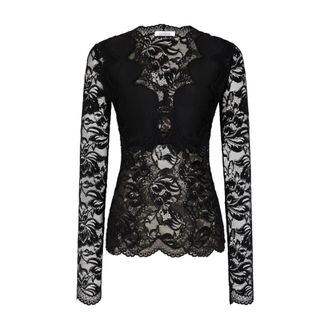Paco Rabanne Wollpullover mit XL-Kettendetail - - Blouses & Shirts - Damen - Schwarzk - L